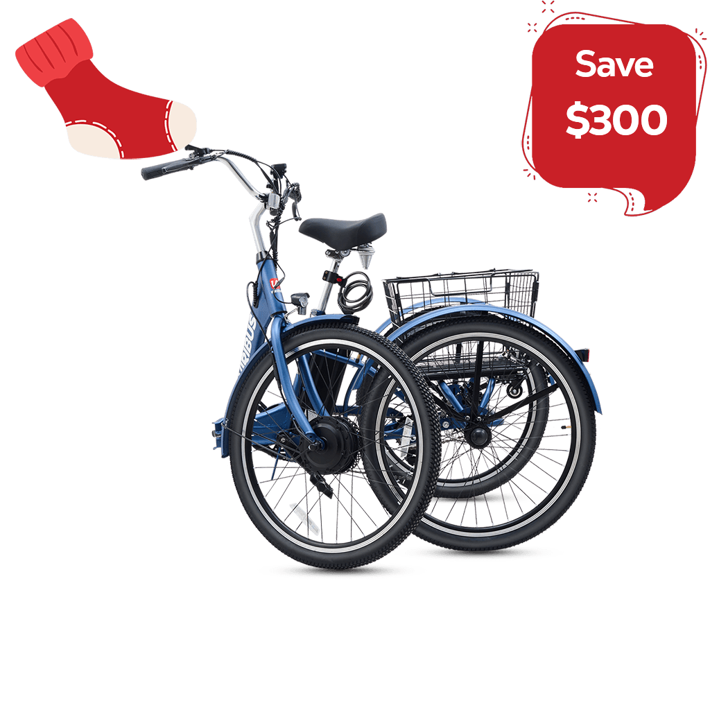 TriGo Folding Electric Tricycle 3 Wheel Electric Bike