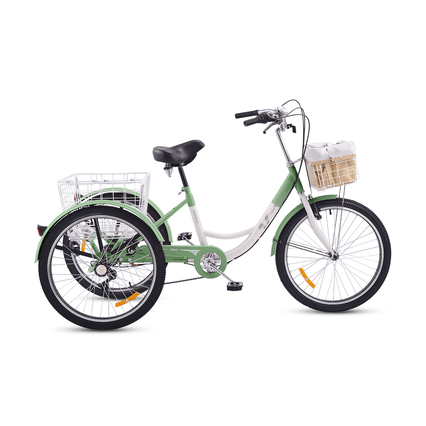 Viribus Adults Tricycle with Basket, 7 speed & Single-Chain